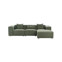 Beliani Ecksofa DOLVA in Gr&uuml;n/Schwarz - (W) 294 x (H) 72 x (L) 170 cm | Gr.: onesize