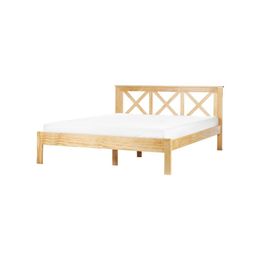 Beliani Doppelbett TANNAY in Braun - (W) 169 x (H) 90 x (L) 208 cm | Gr.: onesize