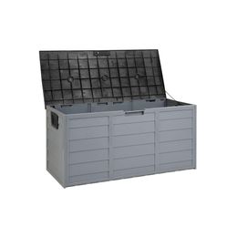 Beliani Truhe LOCARNO in Grau/Schwarz - (W) 112 x (H) 53 x (L) 50 cm | Gr.: onesize