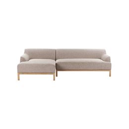 Beliani Ecksofa SOSJO in Braun/Braun - (W) 251 x (H) 74 x (L) 132 cm | Gr.: onesize