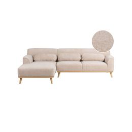Beliani Ecksofa SIMOS in Beige/Braun - (W) 264 x (H) 80 x (L) 82 cm | Gr.: onesize