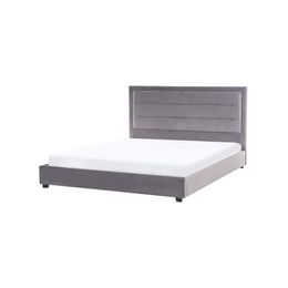Beliani Doppelbett ROUEN in Grau/Schwarz - (W) 186 x (H) 112 x (L) 213 cm | Gr.: onesize
