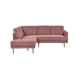 Beliani Ecksofa BREDA in Rosa/Schwarz - (W) 210 x (H) 125 x (L) 200 cm | Gr.: onesize
