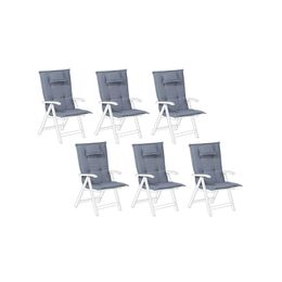 Beliani 6er-Set Auflagen JAVA/AMANTEA in Blau | Gr.: onesize