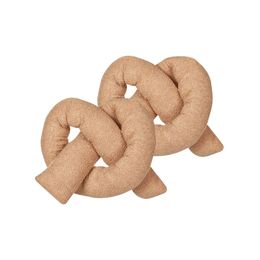 Beliani 2er-Set Dekokissen GLADIOLUS in Braun | Gr.: onesize