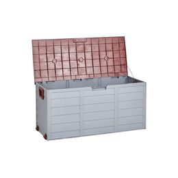 Beliani Truhe LOCARNO in Grau/Braun - (W) 112 x (H) 53 x (L) 50 cm | Gr.: onesize