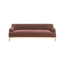 Beliani 3-Sitzer Sofa SOSJO in Rot/Braun - (W) 219 x (H) 74 x (L) 83 cm | Gr.: onesize