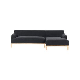 Beliani Ecksofa SOSJO in Schwarz/Braun - (W) 251 x (H) 74 x (L) 132 cm | Gr.: onesize