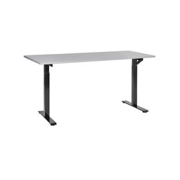 Beliani H&ouml;henverstellbarer Schreibtisch DESTINES in Grau/Schwarz | Gr.: onesize