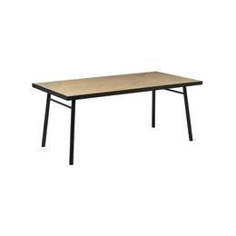 Beliani Esszimmertisch IVORIE in Braun/Schwarz - (W) 90 x (H) 80 x (L) 180 cm | Gr.: onesize