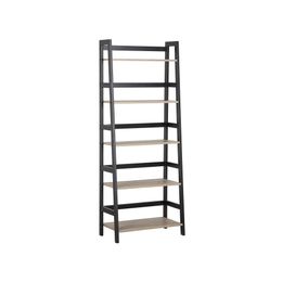 Beliani B&uuml;cherregal CROYDON in Schwarz/Braun - (W) 64 x (H) 163 x (L) 34 cm | Gr.: onesize