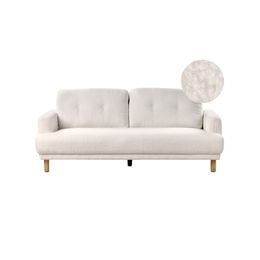 Beliani 3-Sitzer Sofa TUVE in Wei&szlig;/Braun - (W) 199 x (H) 85 x (L) 90 cm | Gr.: onesize
