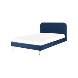 Beliani Doppelbett FLAYAT in Blau/Gold - (W) 153 x (H) 109 x (L) 215 cm | Gr.: onesize