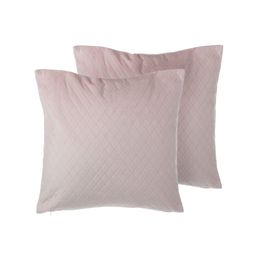 Beliani 2er-Set Dekokissen PASQUE in Rosa | Gr.: onesize