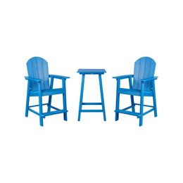 Beliani 3-tlg Bistro Set ADIRONDACK in Blau | Gr.: onesize