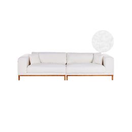 Beliani 4-Sitzer Sofa VENG in Wei&szlig;/Braun - (W) 308 x (H) 79 x (L) 90 cm | Gr.: onesize
