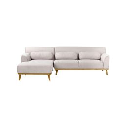 Beliani Ecksofa SIMOS in Grau/Braun - (W) 264 x (H) 80 x (L) 82 cm | Gr.: onesize