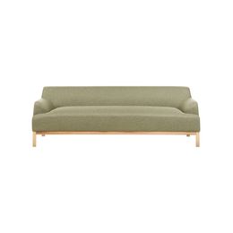 Beliani 3-Sitzer Sofa SOSJO in Gr&uuml;n/Braun - (W) 219 x (H) 74 x (L) 83 cm | Gr.: onesize