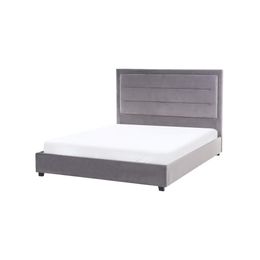 Beliani Doppelbett ROUEN in Grau/Schwarz - (W) 146 x (H) 112 x (L) 213 cm | Gr.: onesize