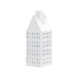 Beliani Laterne DOLOK in Wei&szlig; - (W) 17 x (H) 40 x (L) 17 cm | Gr.: onesize