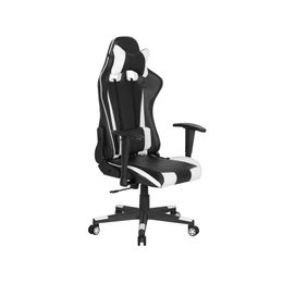 Beliani Gaming Stuhl GAMER in Weiß/Schwarz - (W) 71 x (H) 125 x (L) 71 cm | Gr.: onesize