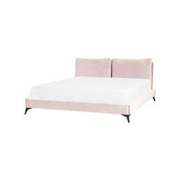 Beliani Doppelbett MELLE in Rosa/Schwarz - (W) 196 x (H) 95 x (L) 233 cm | Gr.: onesize