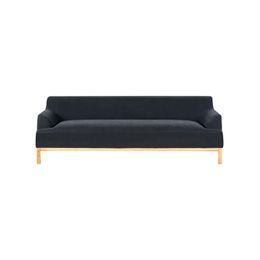 Beliani 3-Sitzer Sofa SOSJO in Schwarz/Braun - (W) 219 x (H) 74 x (L) 83 cm | Gr.: onesize