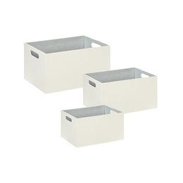 Beliani 3er-Set Korb LARSA in Beige | Gr.: onesize