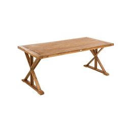 Beliani Gartentisch CALABRITTO in Braun - (W) 180 x (H) 74 x (L) 90 cm | Gr.: onesize