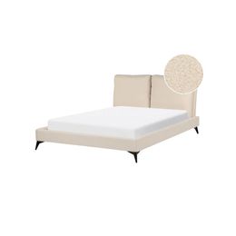 Beliani Doppelbett MELLE in Beige - (W) 155 x (H) 98 x (L) 240 cm | Gr.: onesize