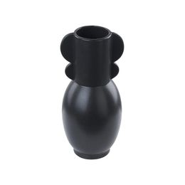 Beliani Blumenvase MYTILENE in Schwarz - (W) 14 x (H) 29 x (L) 14 cm | Gr.: onesize