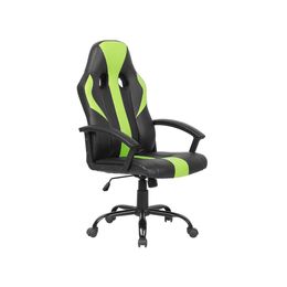 Beliani Gaming Stuhl SUCCESS in Schwarz/Gr&uuml;n - (W) 62 x (H) 117 x (L) 62 cm | Gr.: onesize