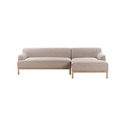 Beliani Ecksofa SOSJO in Braun - (W) 251 x (H) 74 x (L) 132 cm | Gr.: onesize