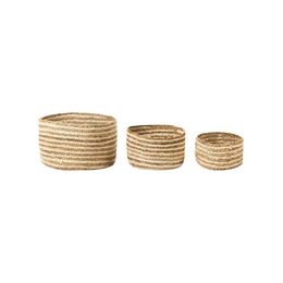 Beliani 3er-Set Bad-Kleinaufbewahrung KAHU in /Beige | Gr.: onesize