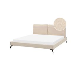 Beliani Doppelbett MELLE in Beige - (W) 195 x (H) 98 x (L) 240 cm | Gr.: onesize