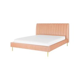 Beliani Doppelbett MARVILLE in Rosa - (W) 198 x (H) 124 x (L) 225 cm | Gr.: onesize