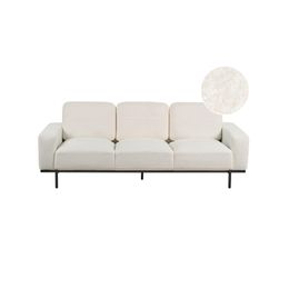 Beliani 3-Sitzer Sofa SOVIK in Wei&szlig;/Schwarz - (W) 215 x (H) 72 x (L) 87 cm | Gr.: onesize