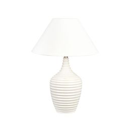 Beliani Tischleuchten CELESTE in Beige/Wei&szlig; - (W) 34 x (H) 56 x (L) 34 cm | Gr.: onesize