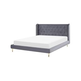 Beliani Doppelbett FORBACH in Grau - (W) 194 x (H) 106 x (L) 218 cm | Gr.: onesize