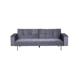Beliani 3-Sitzer Sofa VISNES in Grau/Gold - (W) 218 x (H) 80 x (L) 81 cm | Gr.: onesize