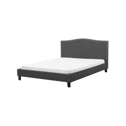 Beliani Doppelbett MONTPELLIER in Grau/Schwarz - (W) 189 x (H) 110 x (L) 213 cm | Gr.: onesize