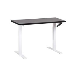 Beliani H&ouml;henverstellbarer Schreibtisch DESTINES in Schwarz/Wei&szlig; | Gr.: onesize