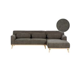Beliani Ecksofa SIMOS in Gr&uuml;n/Braun - (W) 264 x (H) 80 x (L) 159 cm | Gr.: onesize