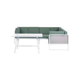 Beliani 4-tlg Lounge Set CASTELLA/FRATTE in Grün/Weiß/Grau | Gr.: onesize