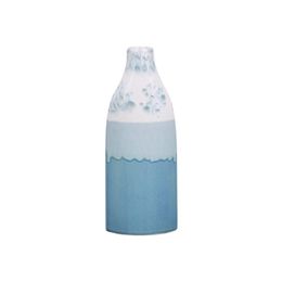 Beliani Blumenvase CALLIPOLIS in Blau/Wei&szlig; - (W) 12 x (H) 30 x (L) 6 cm | Gr.: onesize
