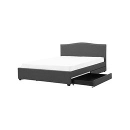 Beliani Doppelbett MONTPELLIER in Grau - (W) 187 x (H) 110 x (L) 213 cm | Gr.: onesize