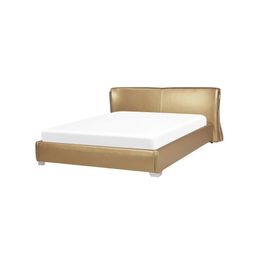 Beliani Doppelbett PARIS in Gold/Silber - (W) 215 x (H) 83 x (L) 228 cm | Gr.: onesize
