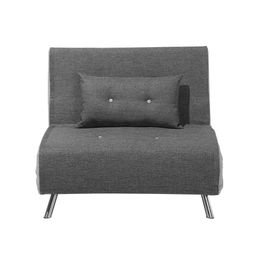 Beliani Einzelsofa FARRIS in Grau/Silber - (W) 100 x (H) 89 x (L) 87 cm | Gr.: onesize