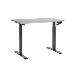 Beliani H&ouml;henverstellbarer Schreibtisch DESTINES in Grau/Schwarz | Gr.: onesize