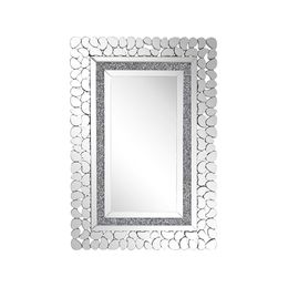 Beliani Wandspiegel PABU in Silber - (W) 60 x (H) 90 x (L) 2 cm | Gr.: onesize